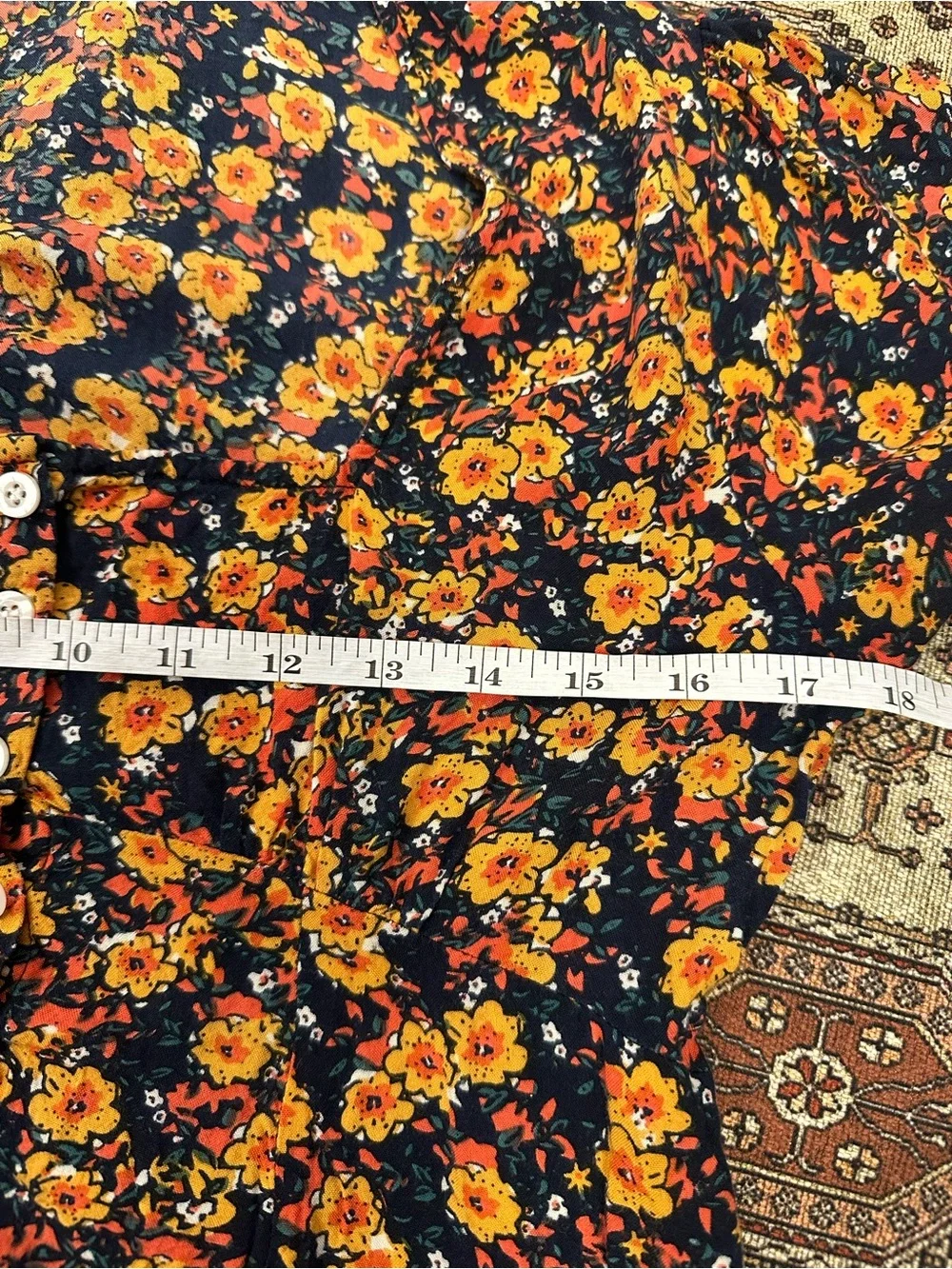 sacred Hawk | Dresses | Black Mini Dress With Brown Floral Print | Poshmark